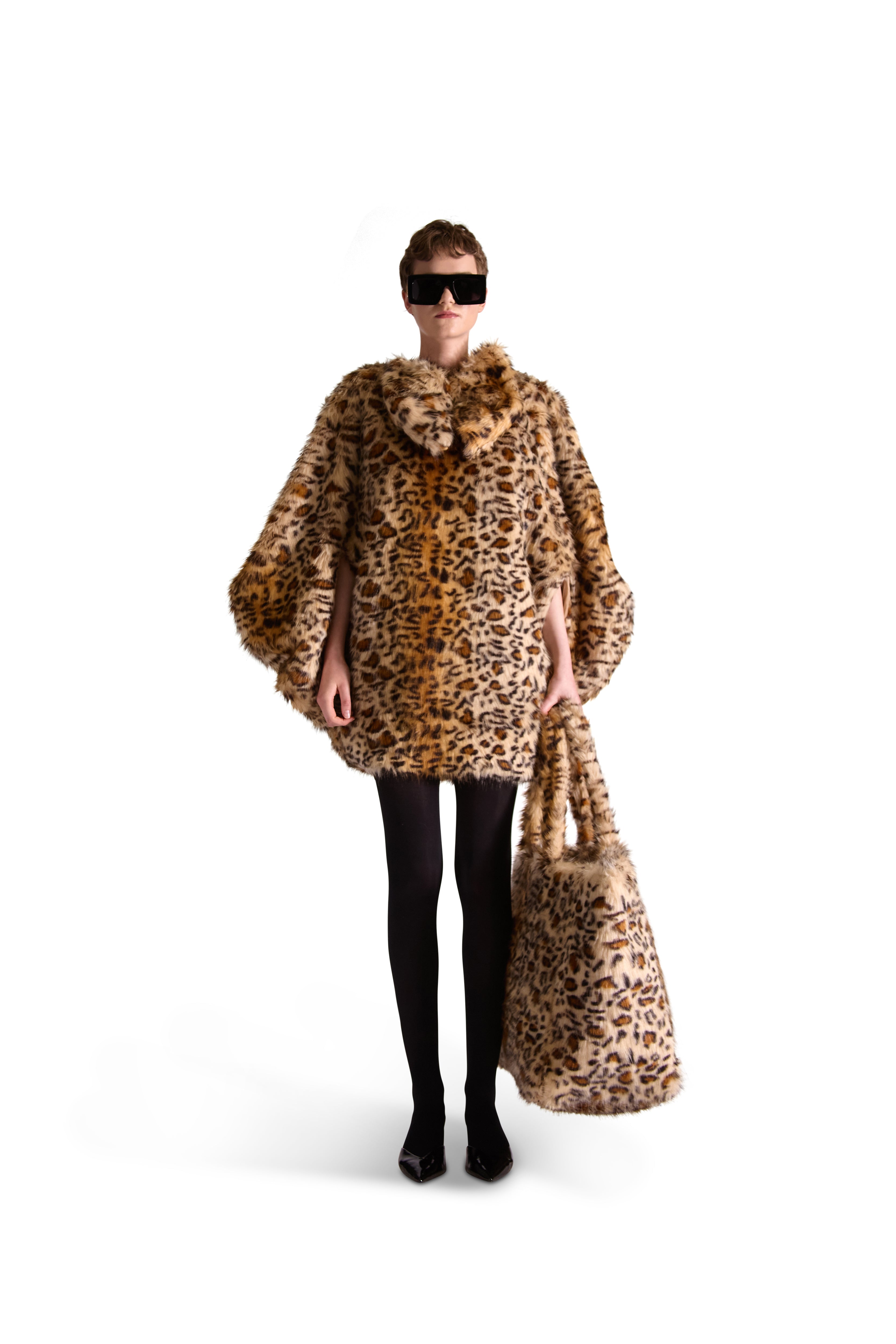 Tailored Animal Print Faux Fur Short Dress – Helen Anthony Official Website